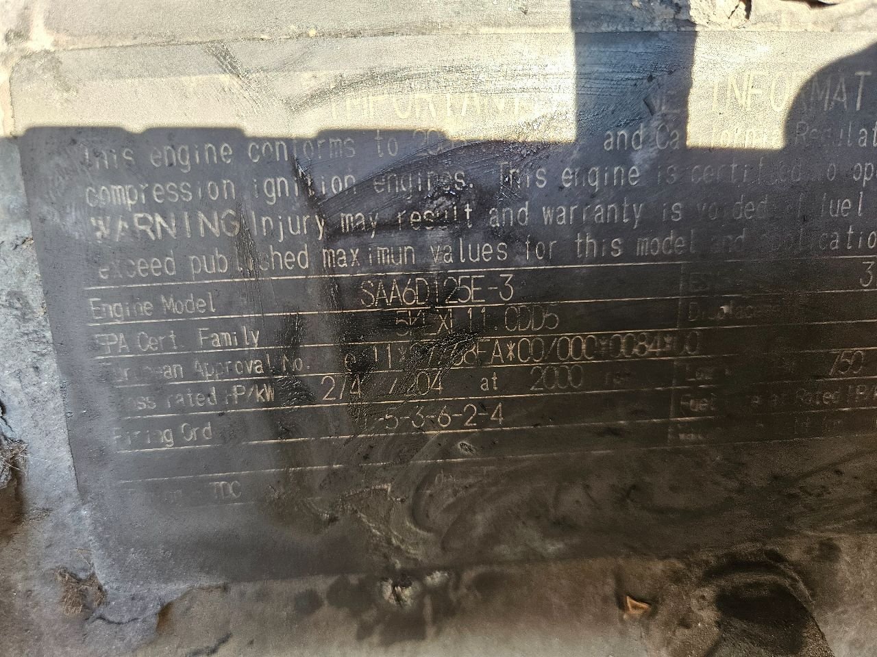 Komatsu SAA6D125E-3 Engine Assembly for Sale