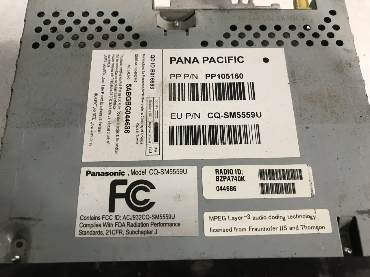 PP105160 | Freightliner 122SD A/V Equipment (Radio) for Sale
