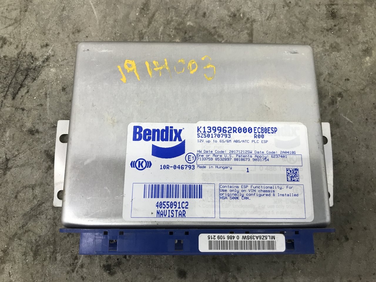 10R-046793 | International DURASTAR (4300) Brake Control Module (ABS) for S