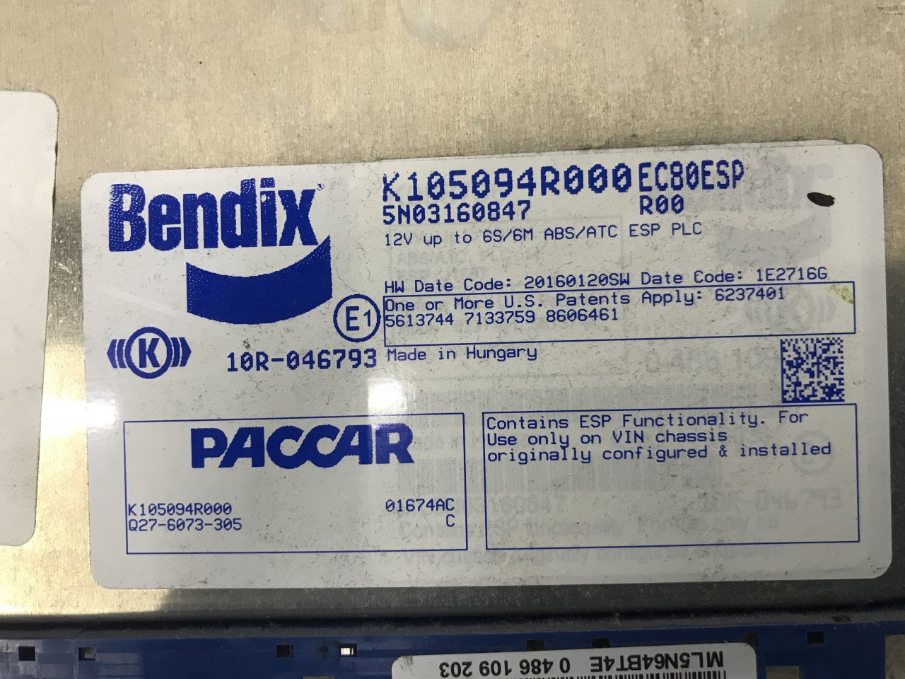 Q276073305 | Kenworth T680 Brake Control Module (ABS) for Sale