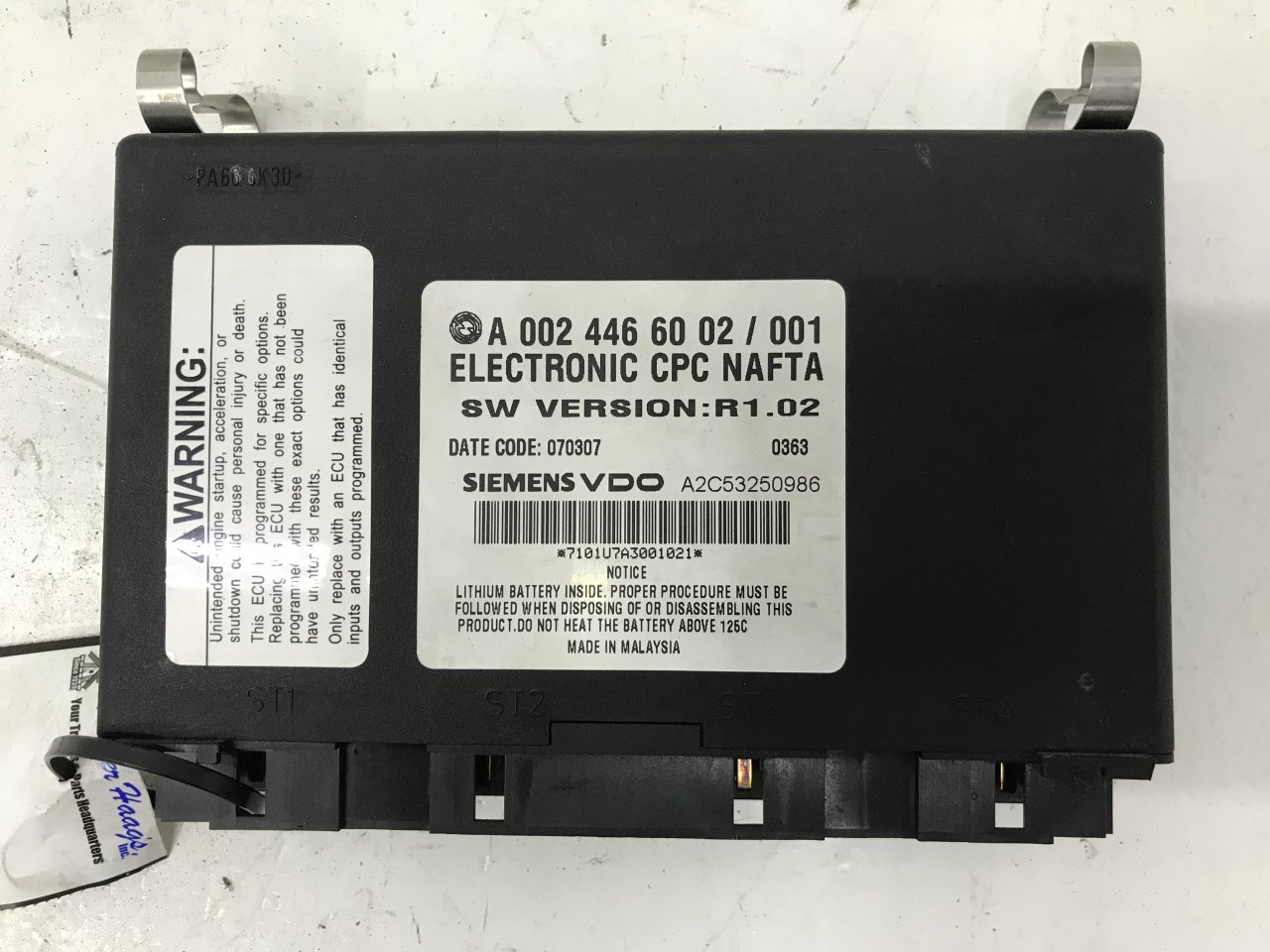 A-002-446-60-02/001 | Freightliner CASCADIA Cab Control Module CECU for Sal