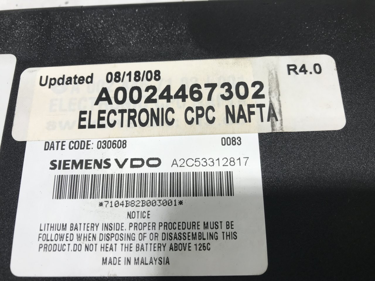 A0024467302 | Freightliner COLUMBIA 120 Cab Control Module CECU for Sale