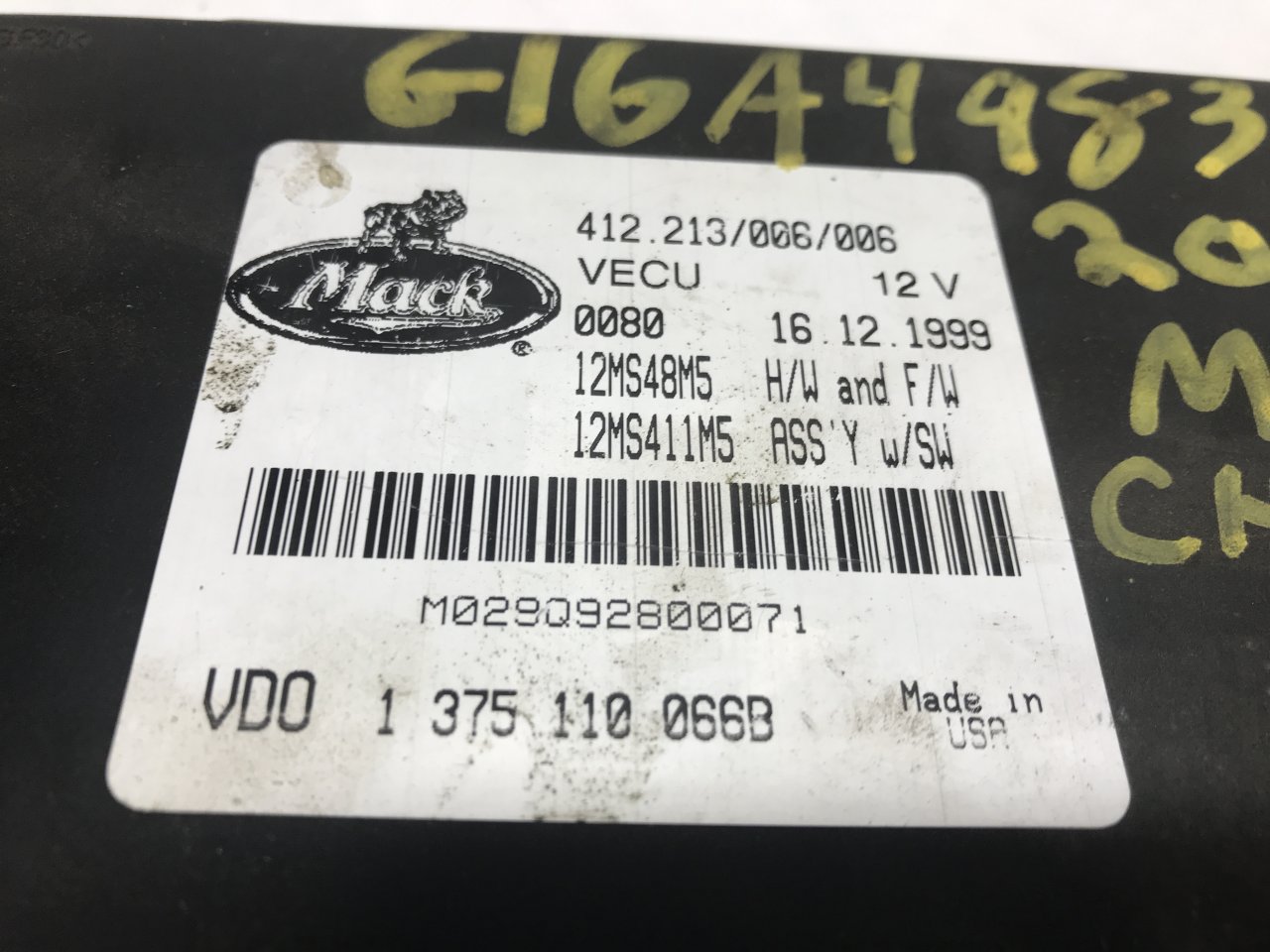 12MS48M5 | Mack CX VISION Cab Control Module CECU for Sale