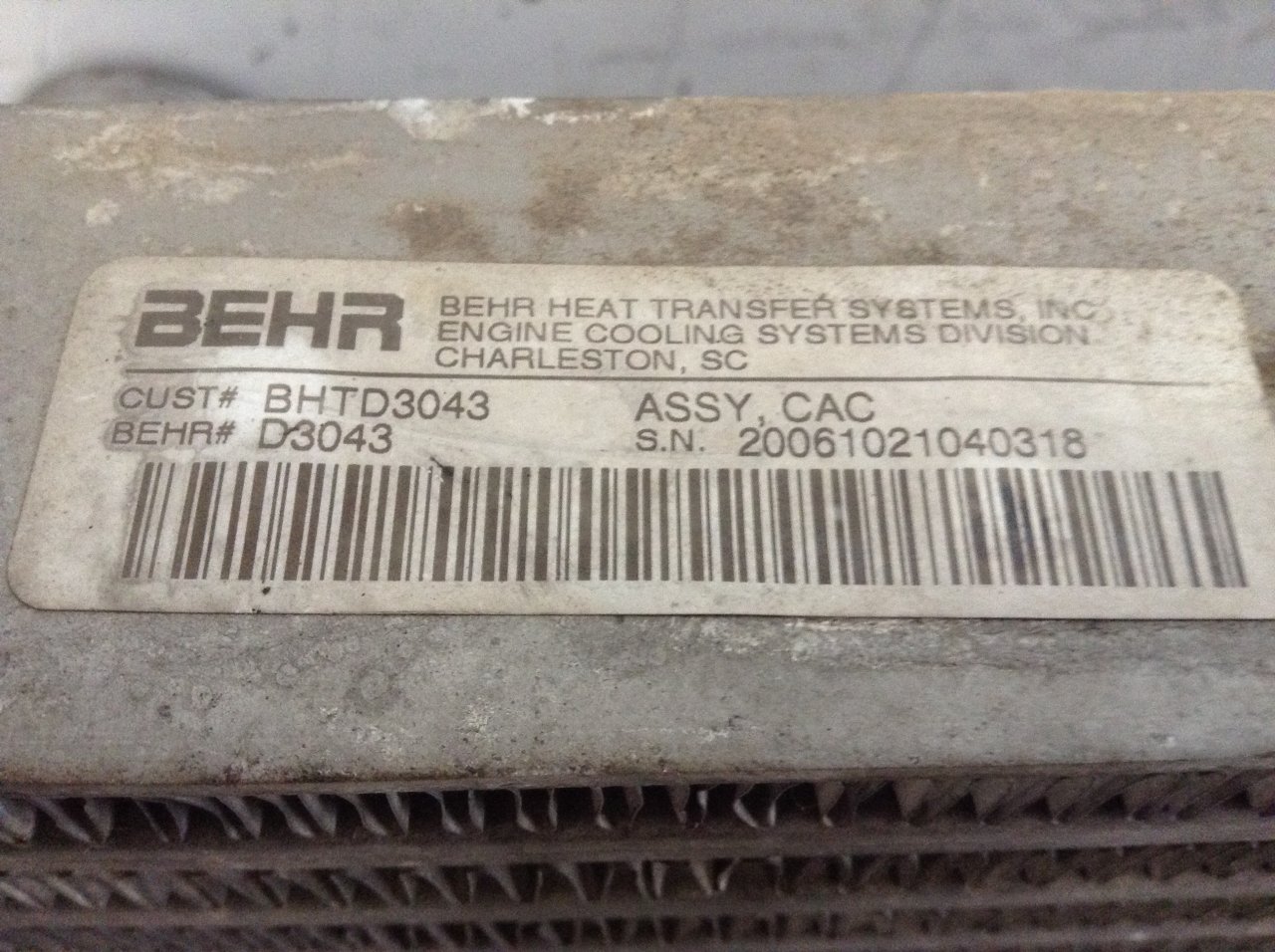 BHTF1432 | Sterling A8513 Charge Air Cooler (ATAAC) for Sale