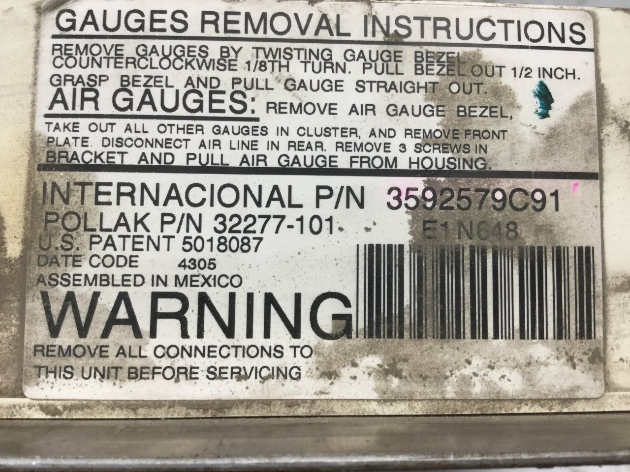 3592579C91 | International 9400 Dash Panel for Sale