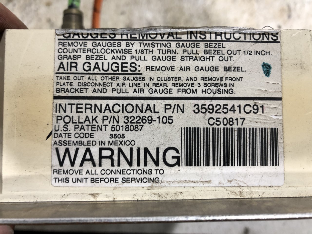 3592541C91 | International 9900 Dash Panel for Sale