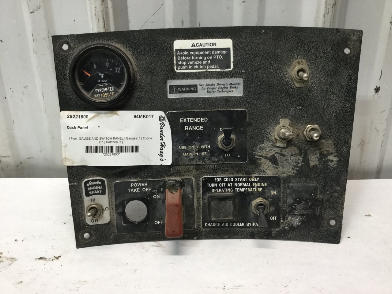 Mack RB600 Dash Panel for Sale