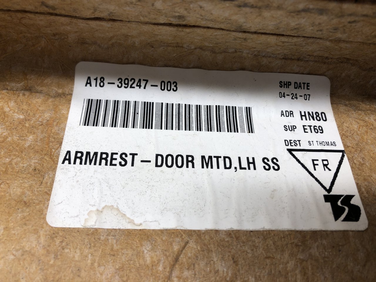 A18-39247-003 | Sterling L9501 Door, Interior Panel for Sale