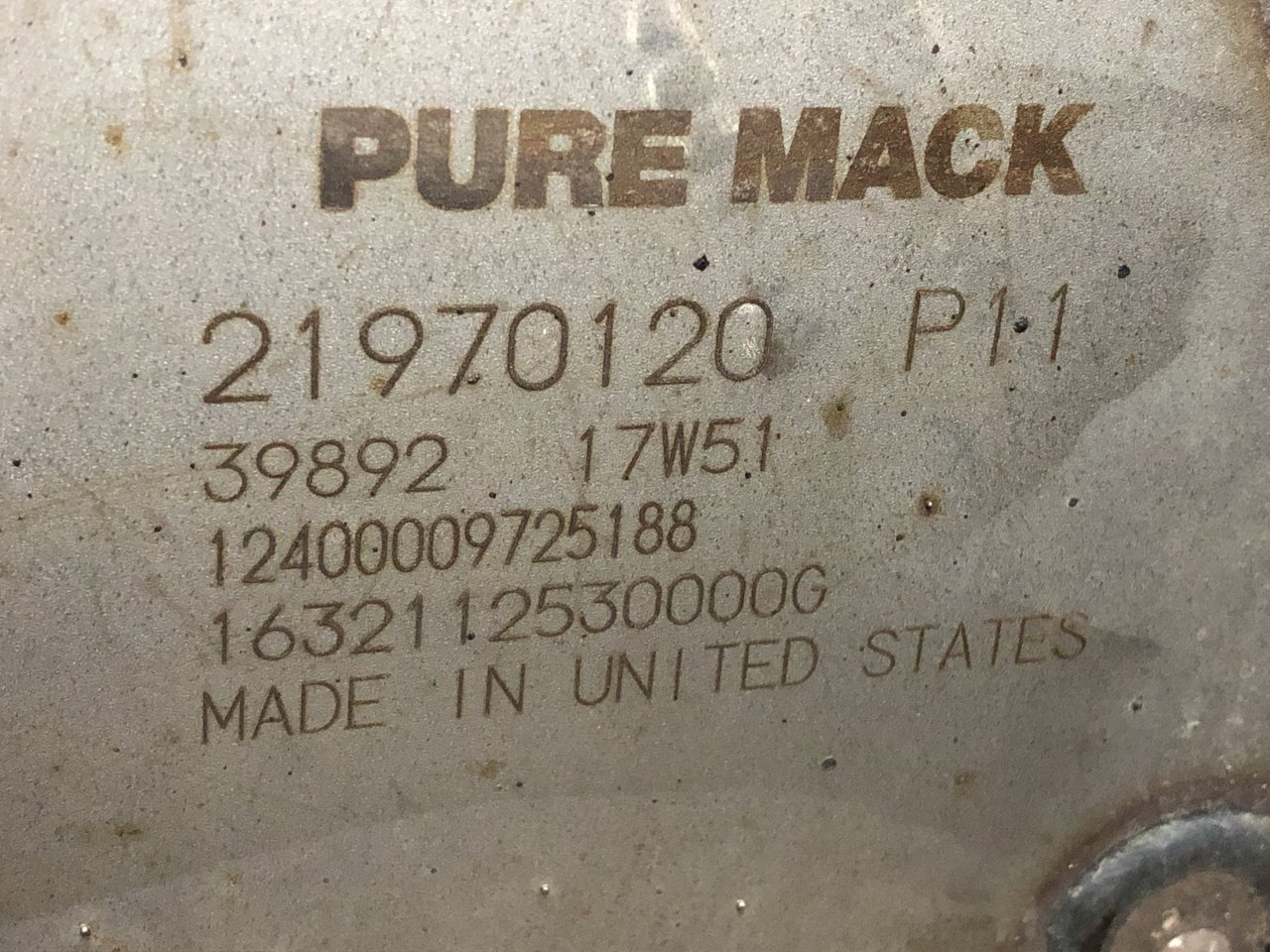 21970120 | Mack CHU DPF Assembly, Less Filters for Sale