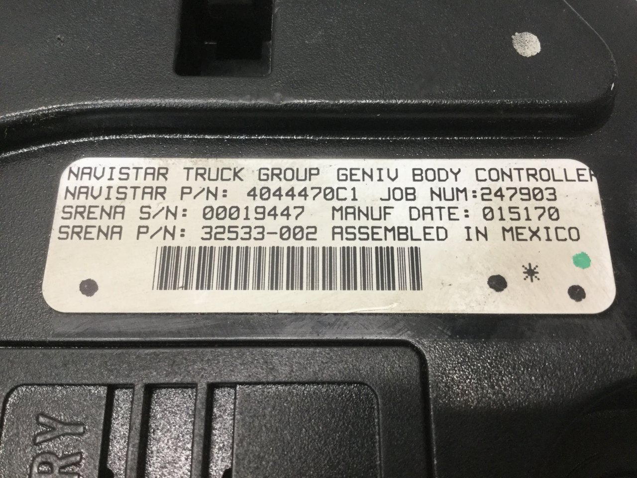 4044470C1 | International PROSTAR Electronic Chassis Control Module for Sal