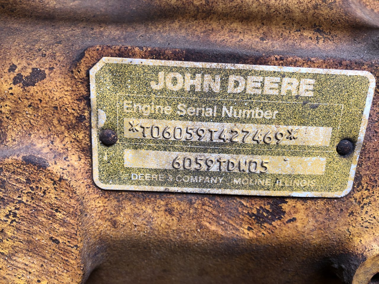John Deere 6059 Engine Assembly for Sale