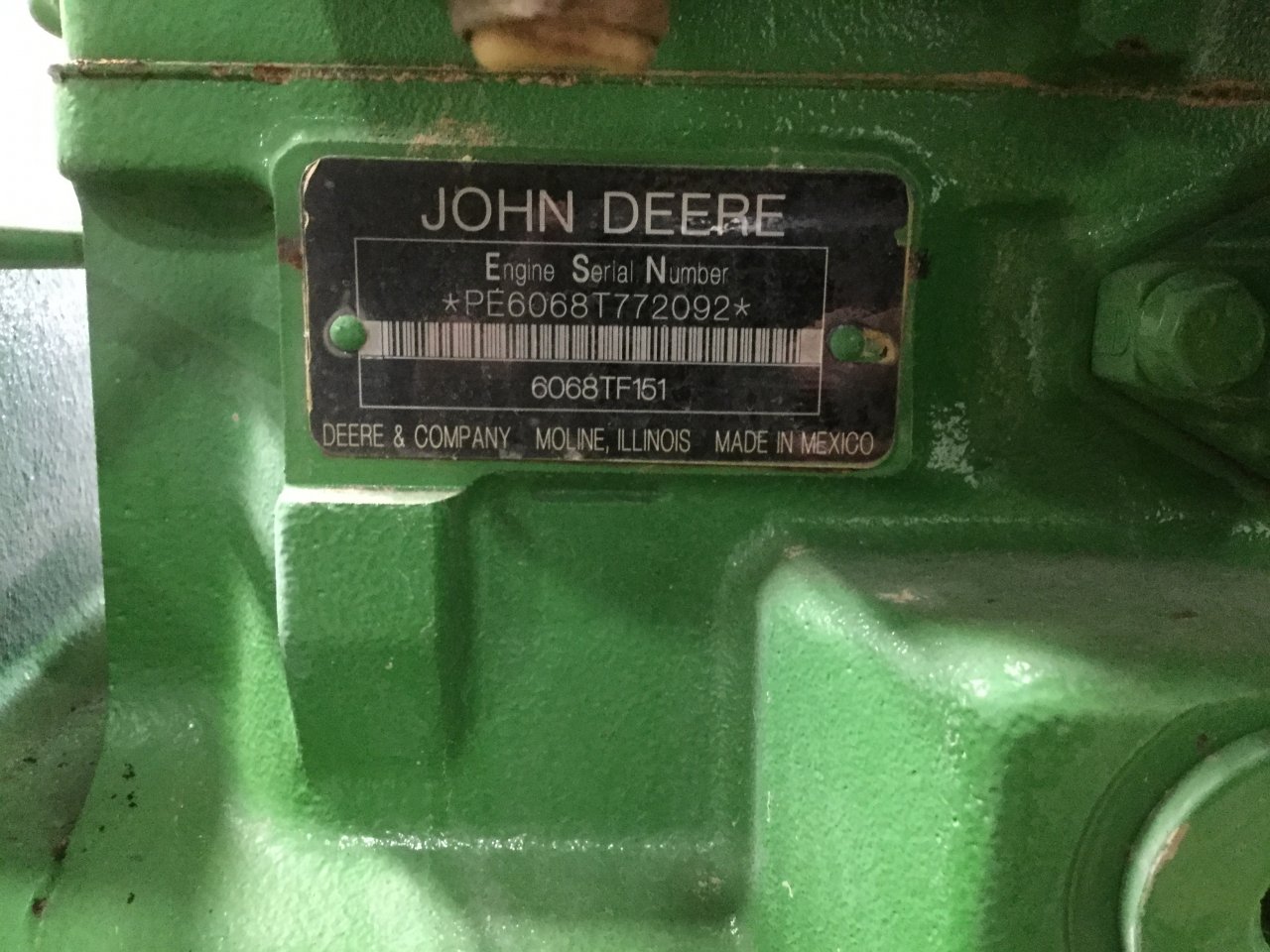 John Deere 6414T Engine Assembly for Sale