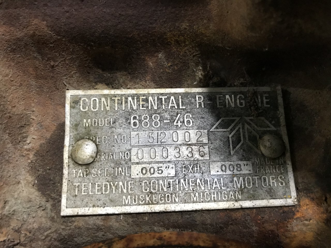 Continental 688-46 Engine Assembly for Sale