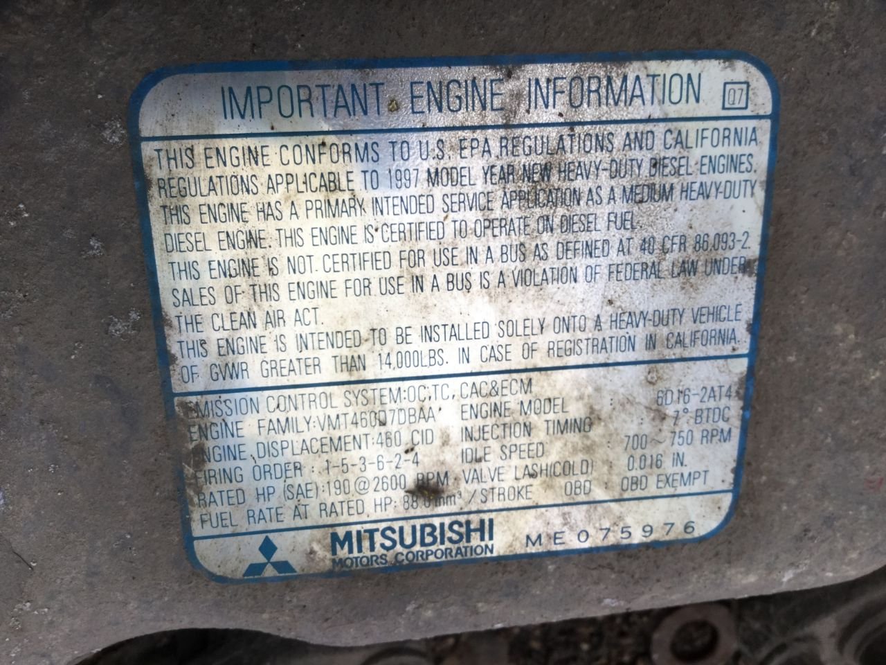 Mitsubishi 6D16 Engine Assembly for Sale