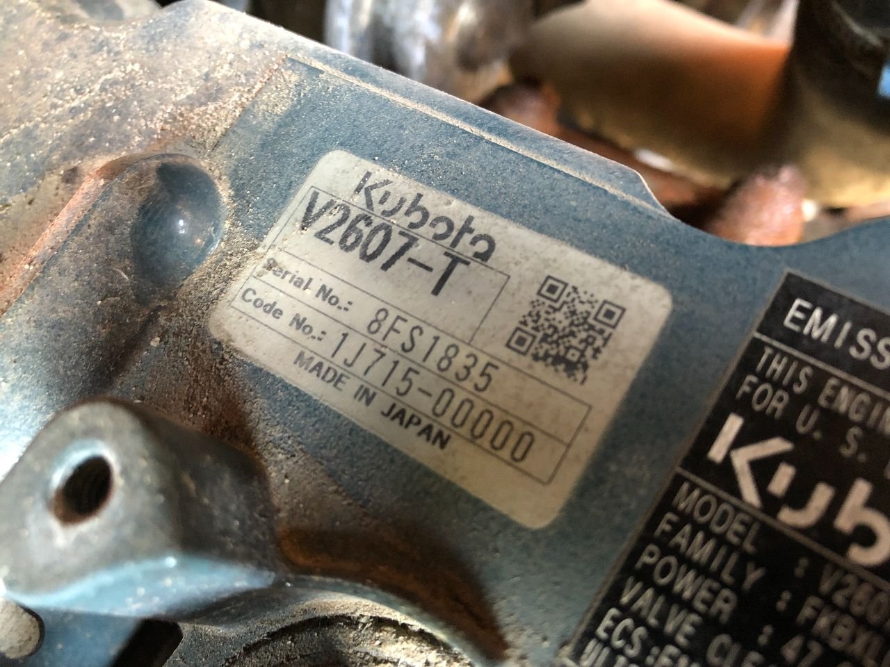 Kubota V2607 Engine Assembly for Sale