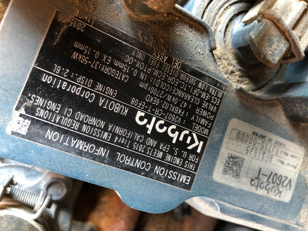 Kubota V2607 Engine Assembly for Sale