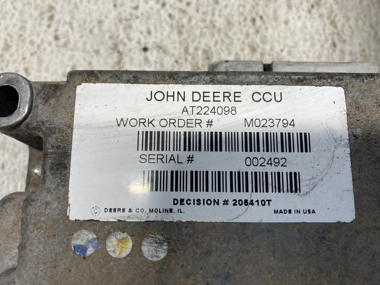 AT224098 | John Deere 444H Control Module for Sale