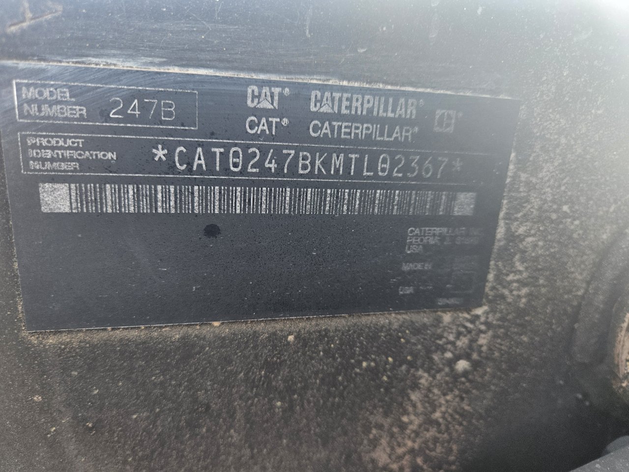 CAT 247B Equipment Parts Unit for Sale