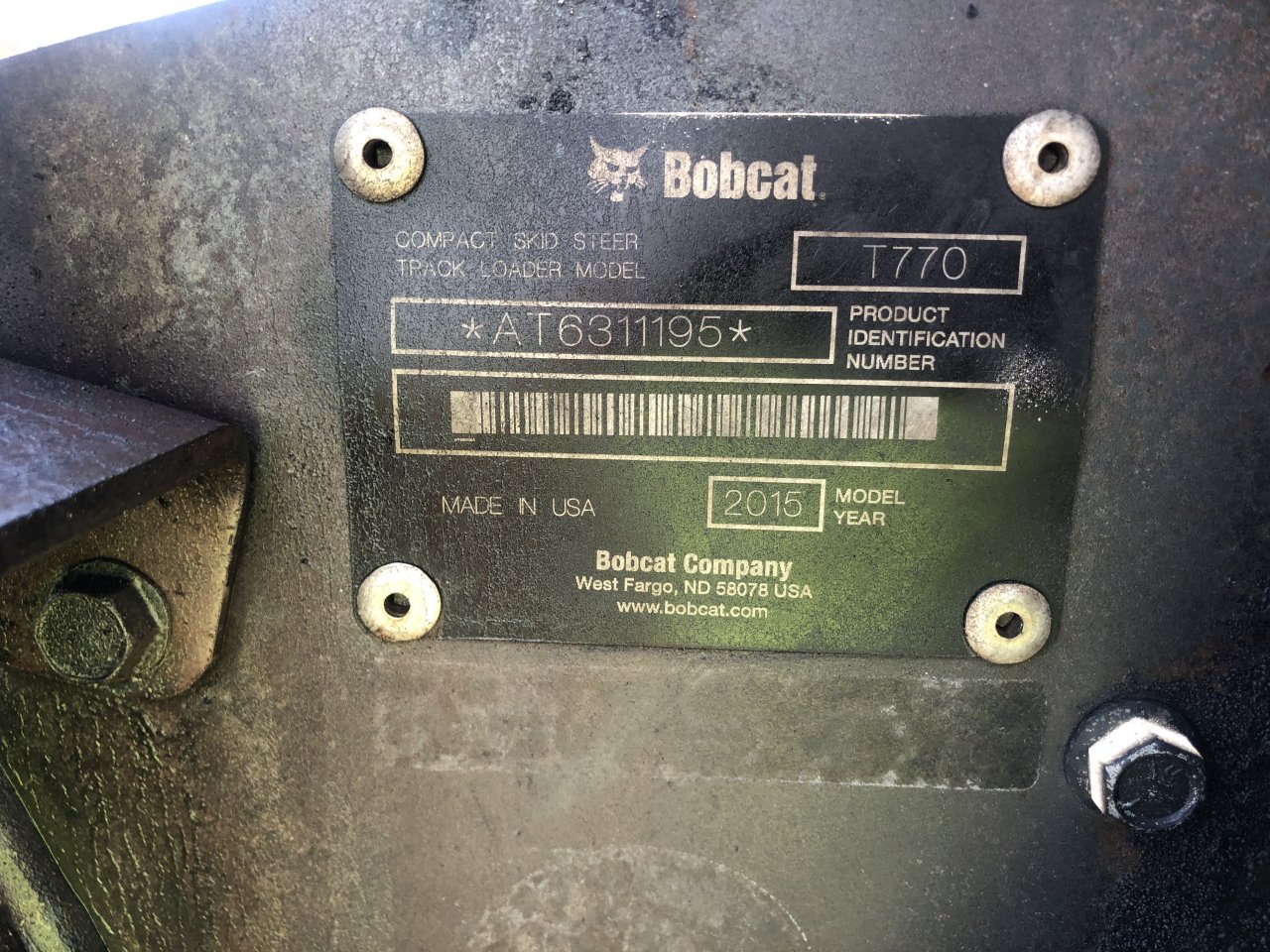 Bobcat T770 Equipment Parts Unit for Sale