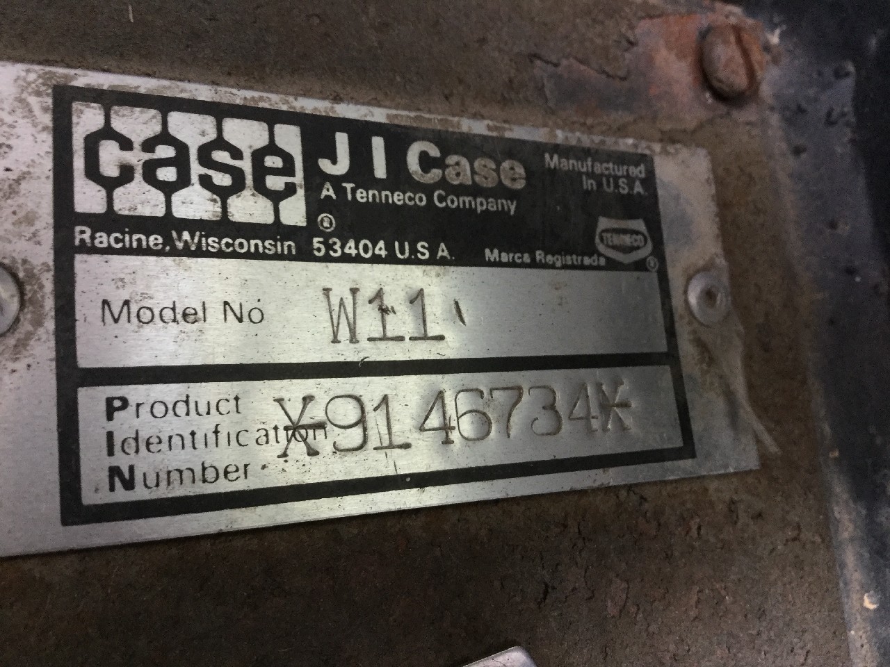 Case W11 Equipment Parts Unit for Sale