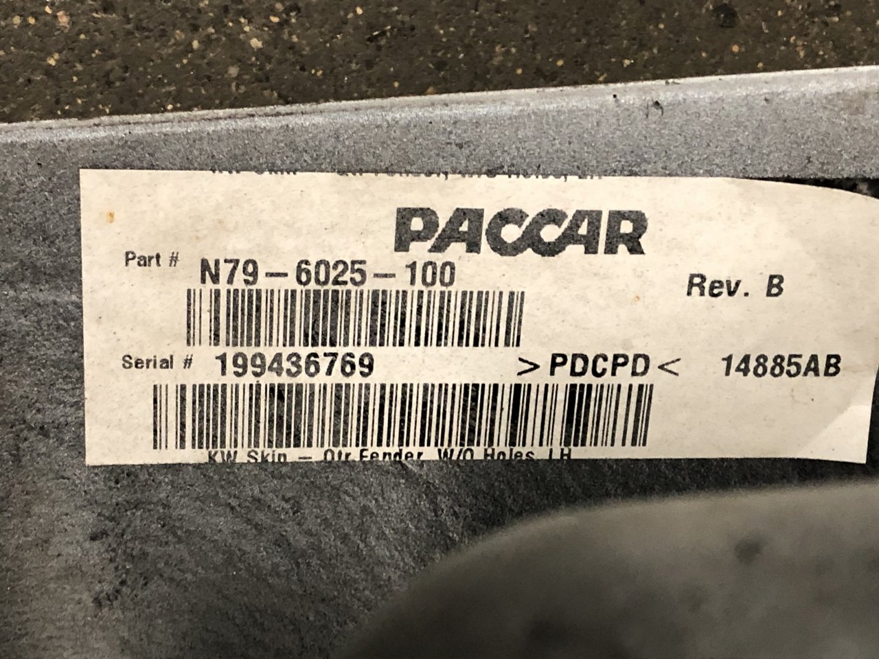 N79-6025-100 | Kenworth W990 Fender for Sale