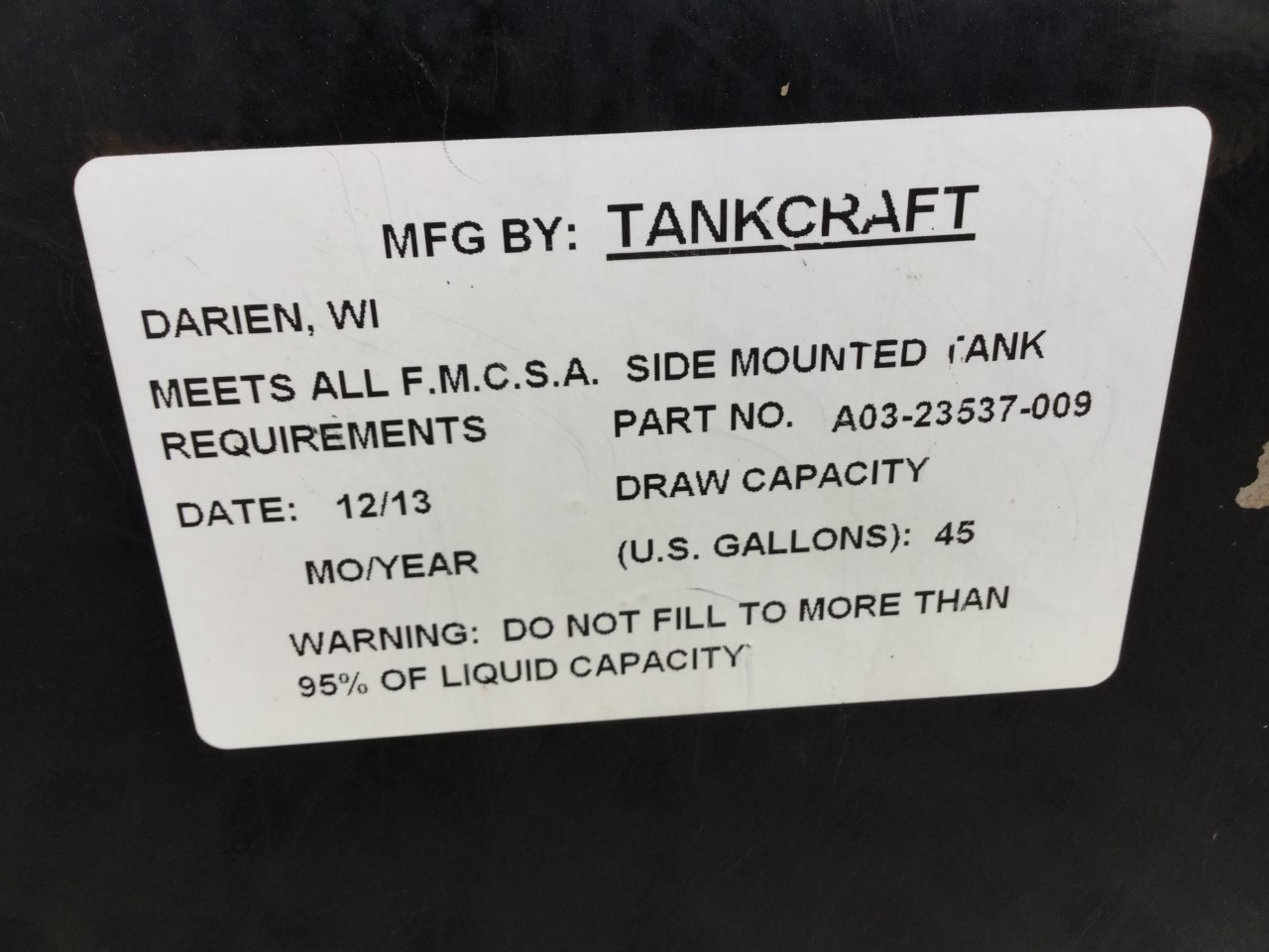 A0323537009 | Freightliner FL60 Fuel Tank for Sale