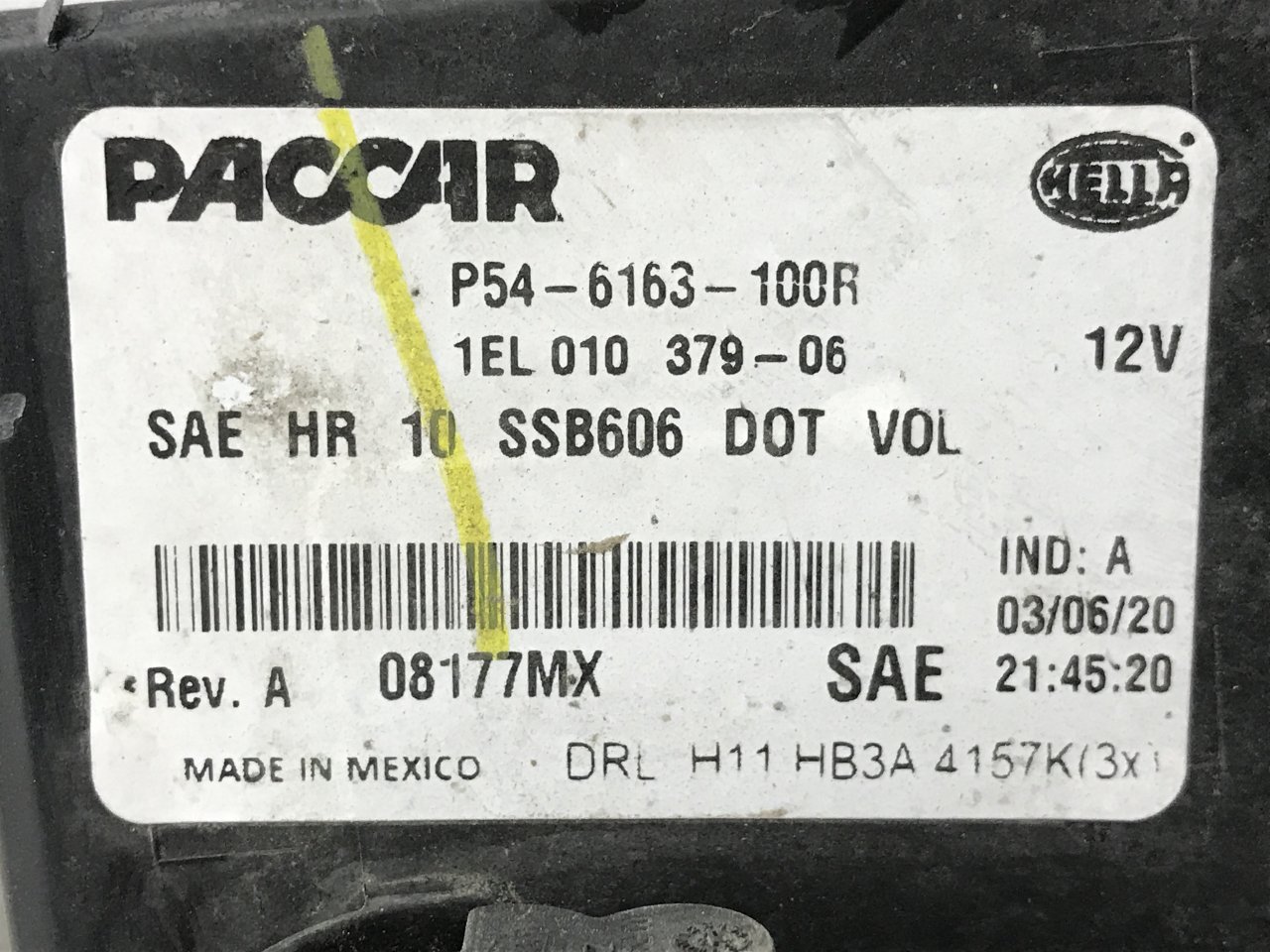 P54-6163-100R | Peterbilt 587 Headlamp for Sale