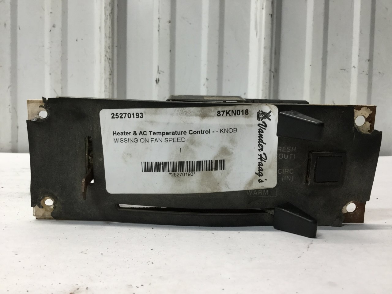 K092-269-1 | Kenworth T800 Heater & AC Temperature Control for Sale