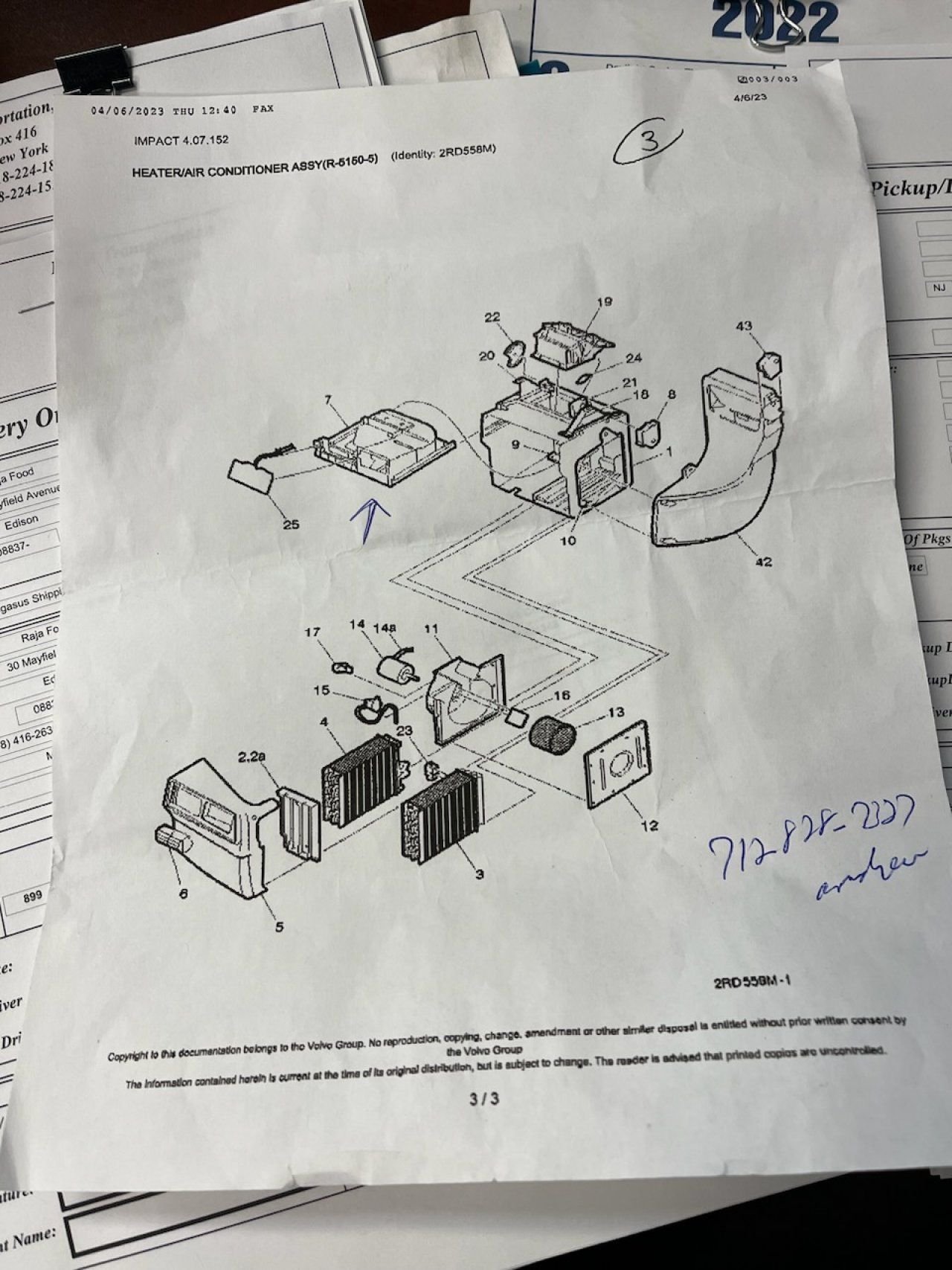 Mack CH600 Heater Assembly for Sale