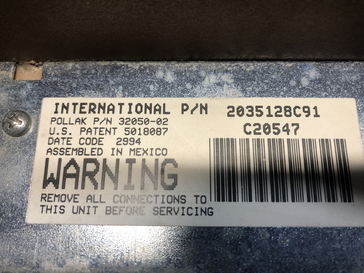 2035128C91 | International 9400 Speedometer Instrument Cluster for Sale