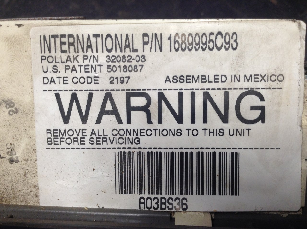 1689995C93 | International S2500 Instrument Cluster for Sale