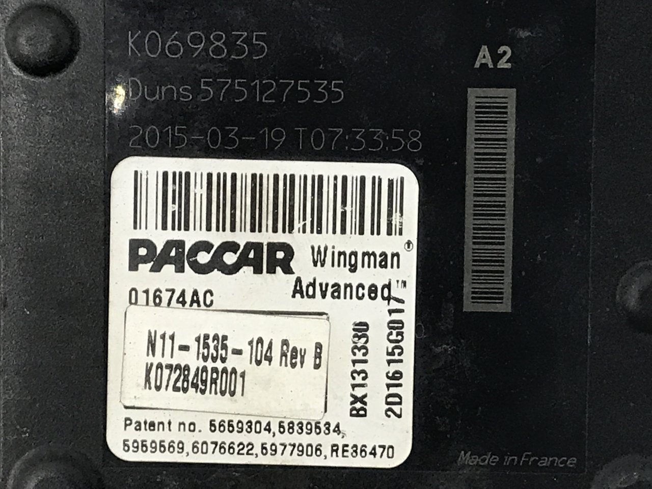 Paccar N-11-1535-104 Safety and Warning for Sale