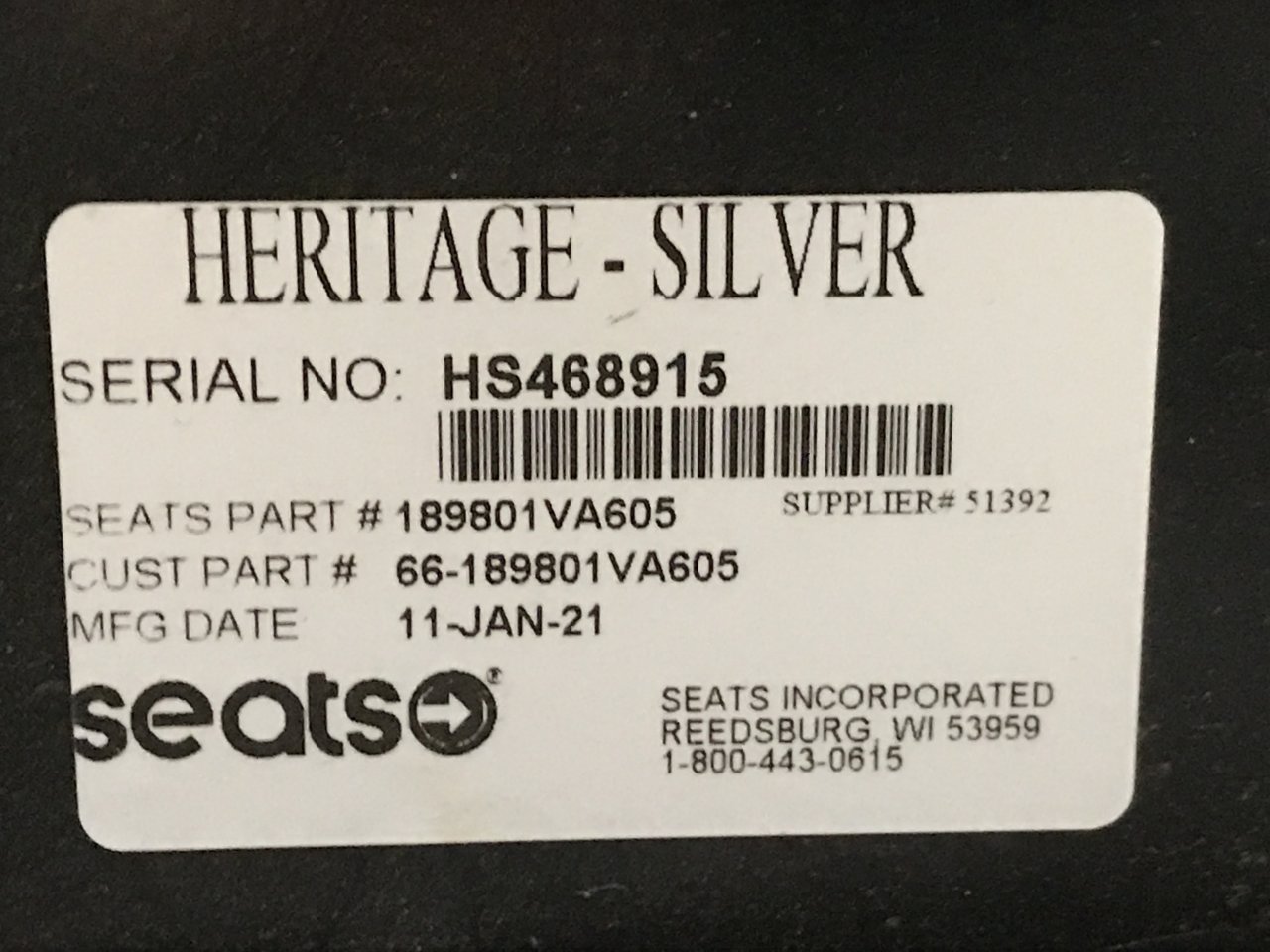 189801VA605 | Mack CXN Air Ride Seat for Sale