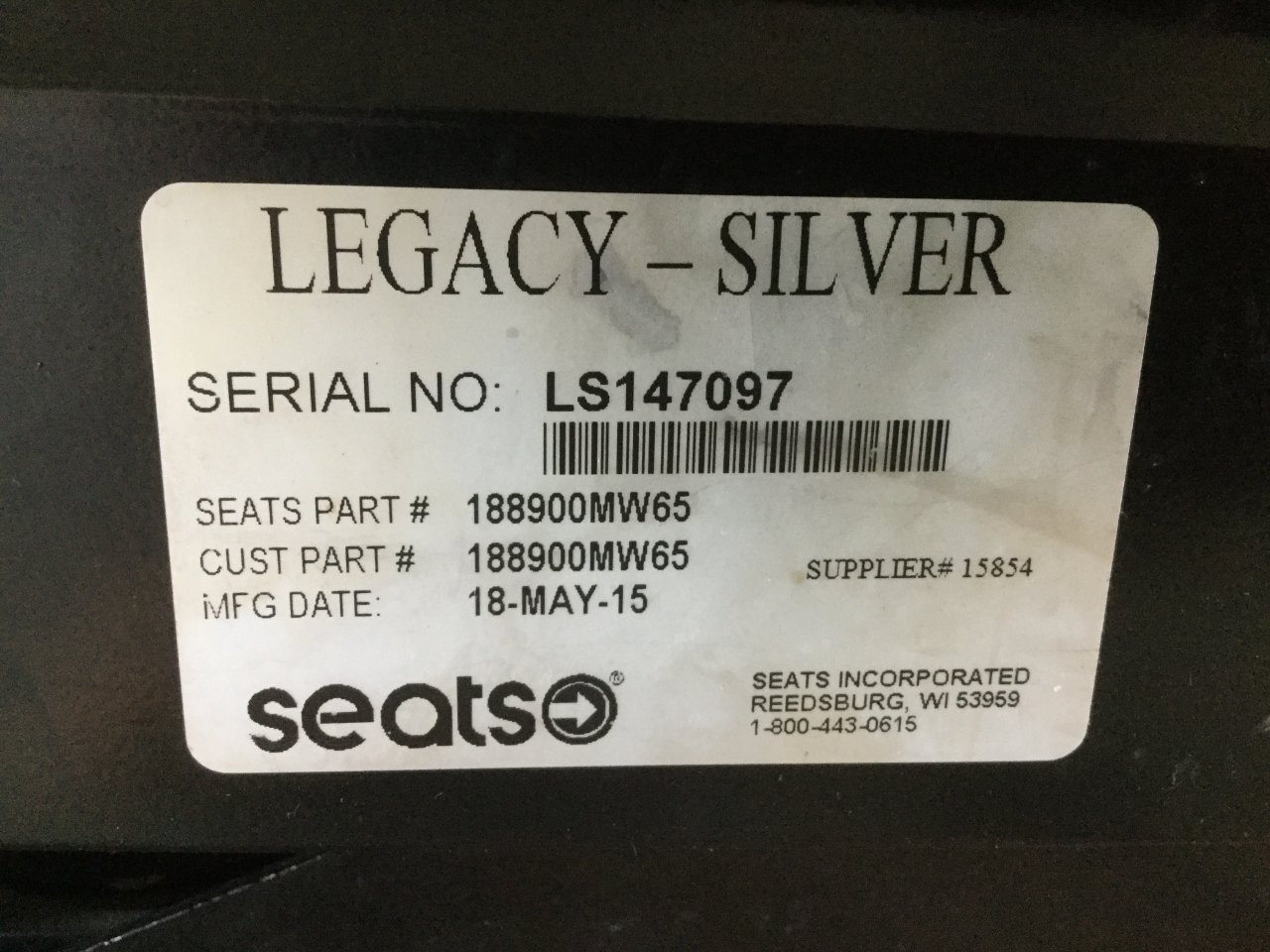 188900MW65 | Kenworth T660 Seat, Air Ride for Sale