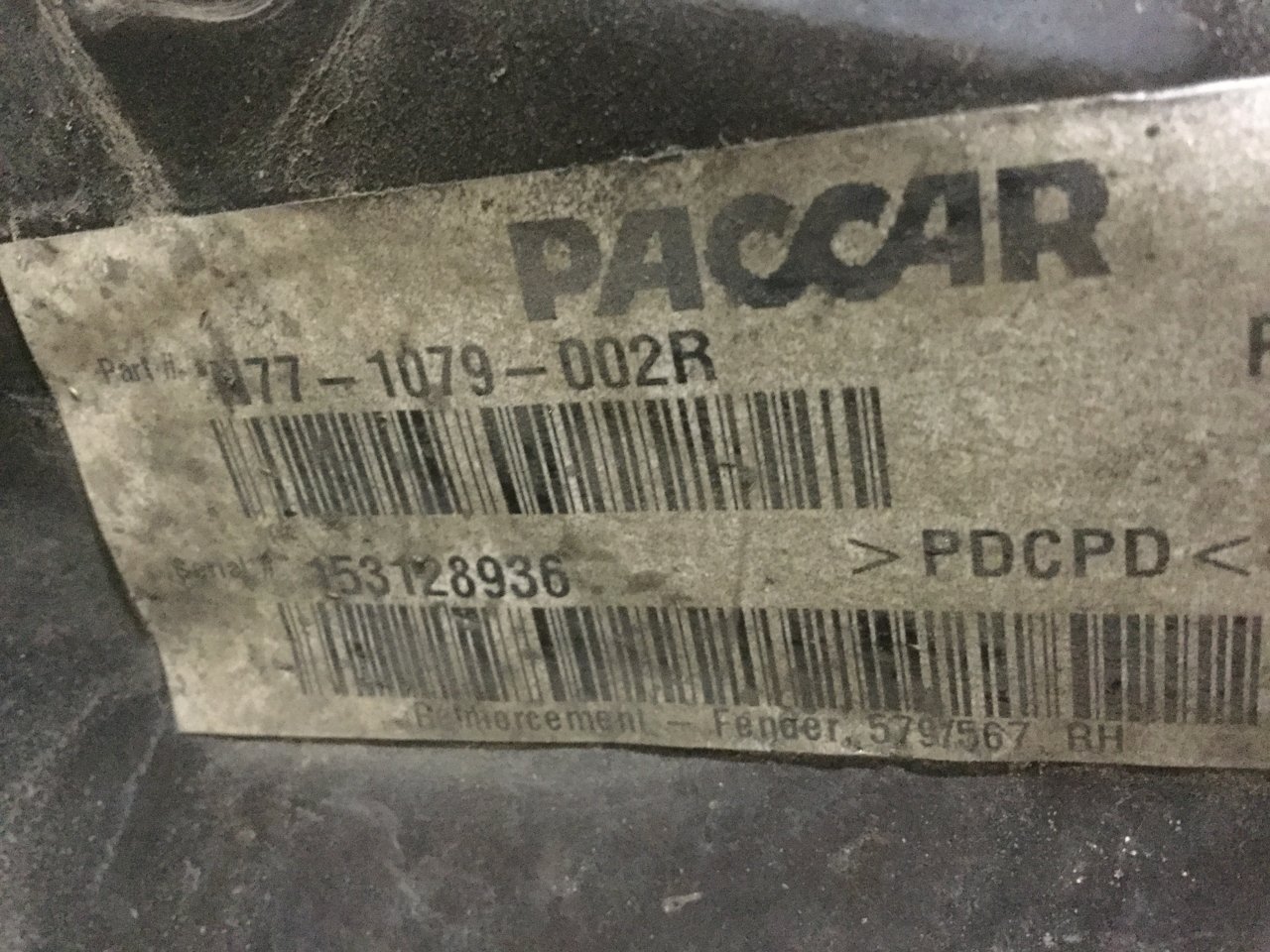 N77-1079-002R | Peterbilt 579 Chassis Fairing for Sale