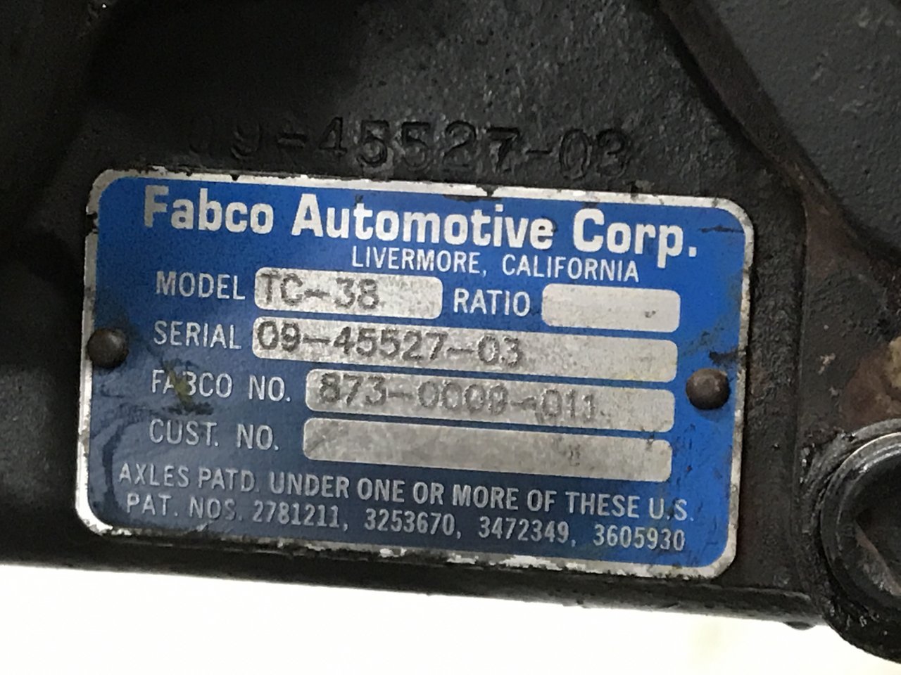 09-45527-03 | Fabco TC-38 Transfer Case Assembly for Sale