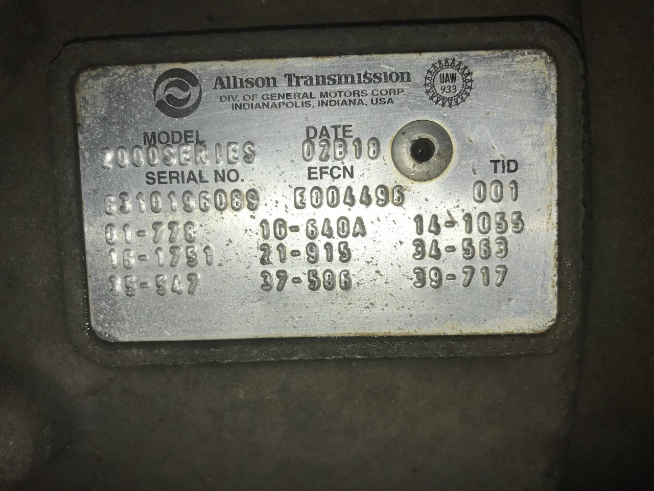 Allison 2000 SERIES Transmission for Sale