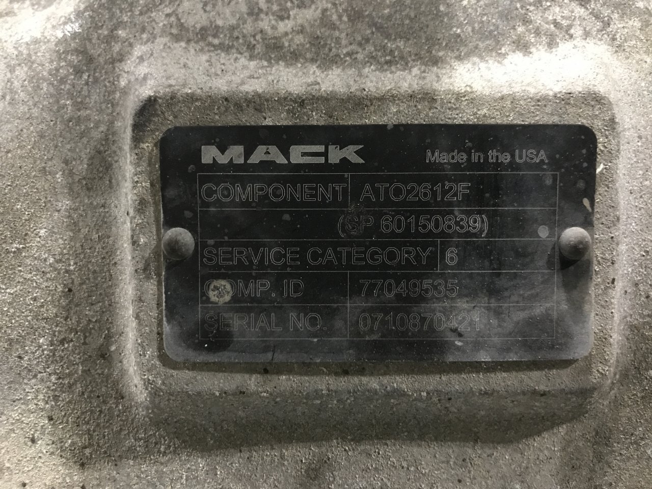 Mack BDSL2142R Transmission for Sale