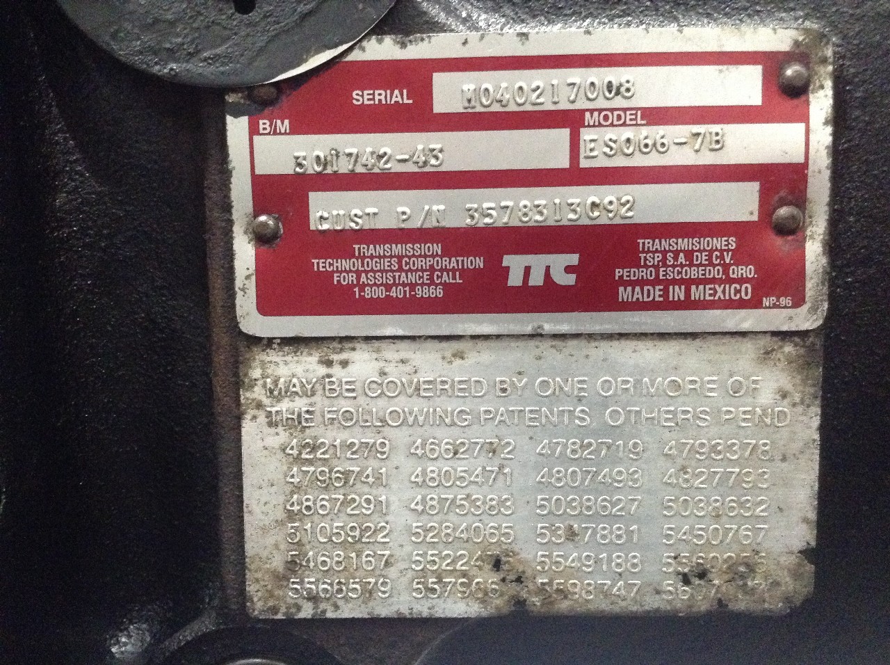 301742-43 | Spicer (Ttc) ESO66-7B Transmission for Sale