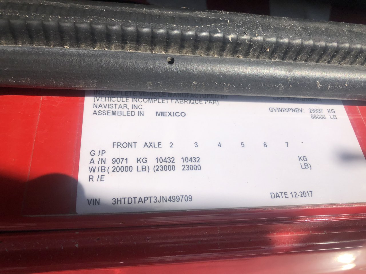 International HX620 Parts Unit for Sale