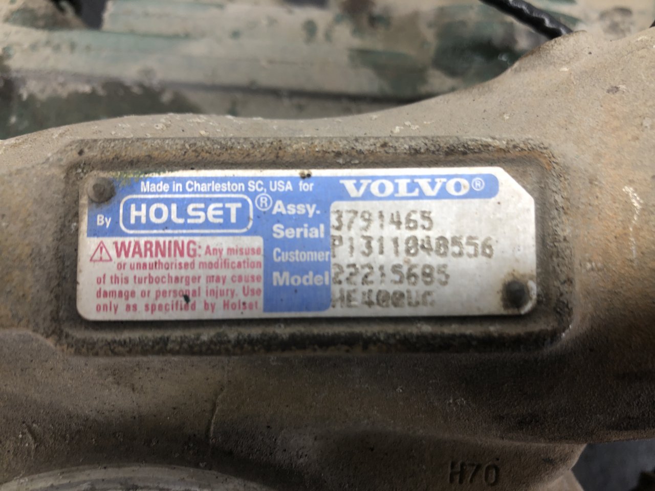 3791463 | Volvo D13 Engine Turbocharger for Sale