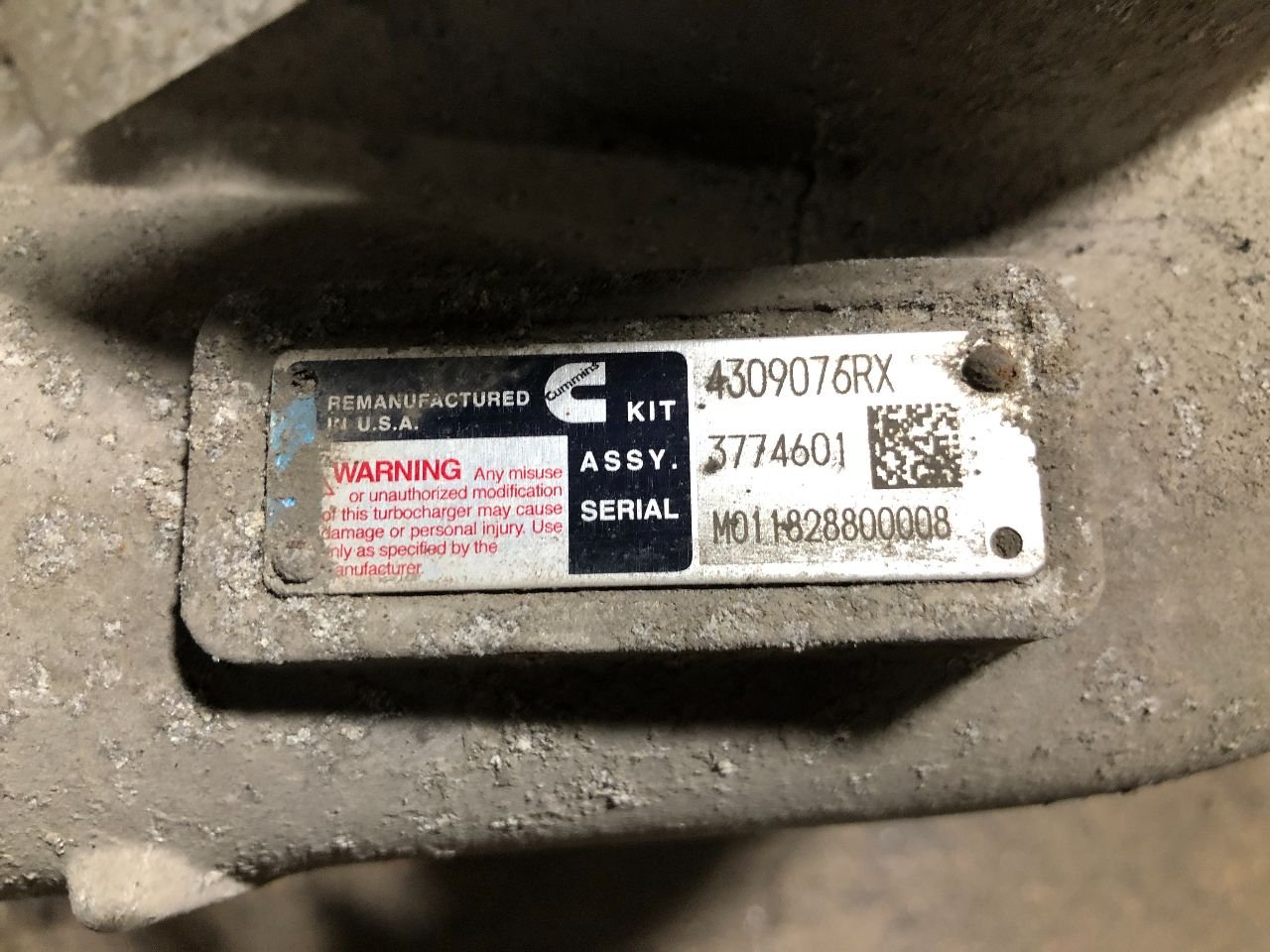 4309076RX | Cummins ISX Engine Turbocharger for Sale