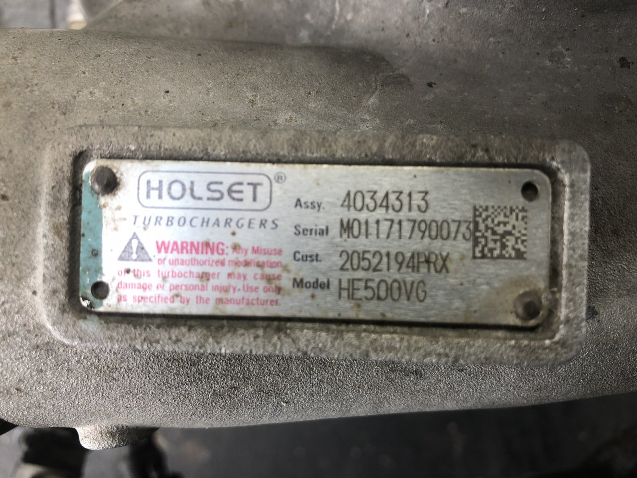 2052194 | Paccar MX13 Engine Turbocharger for Sale