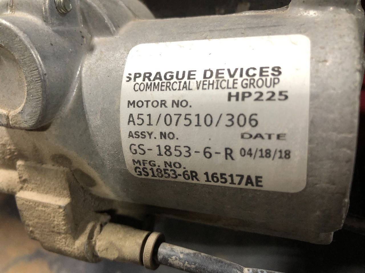 GS-1853-6-R | Kenworth T600 Windshield Wiper Motor for Sale