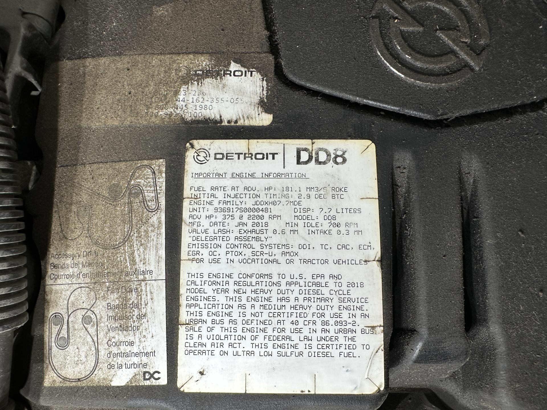 Detroit DD8 Engine Assembly for Sale