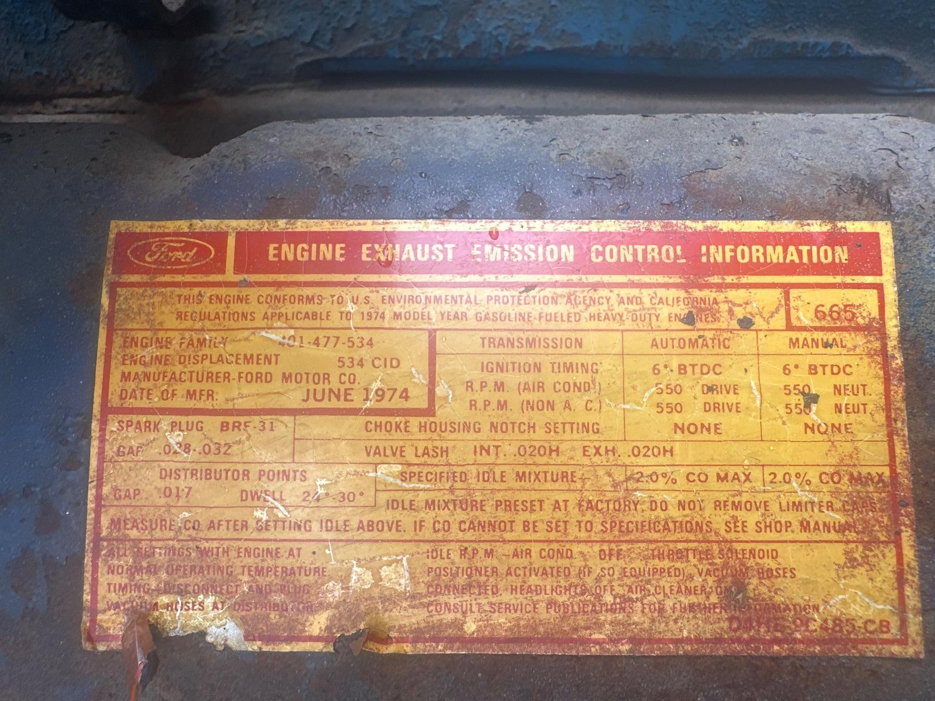 Ford 534 Engine Assembly for Sale
