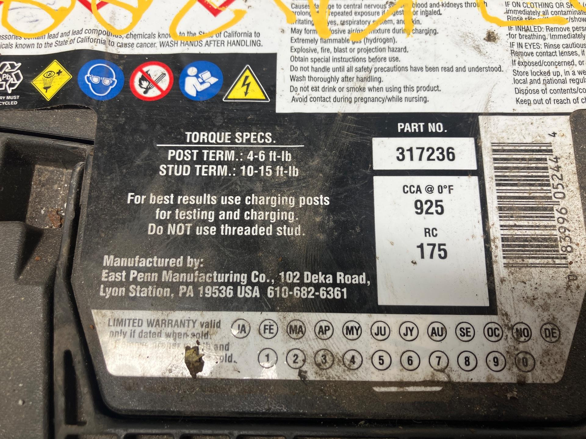 317236 | Freightliner CASCADIA Battery for Sale