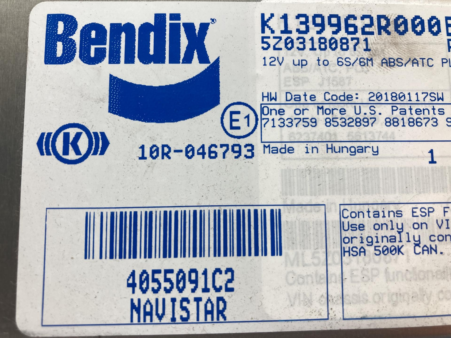 International LT Brake Control Module (ABS) for Sale