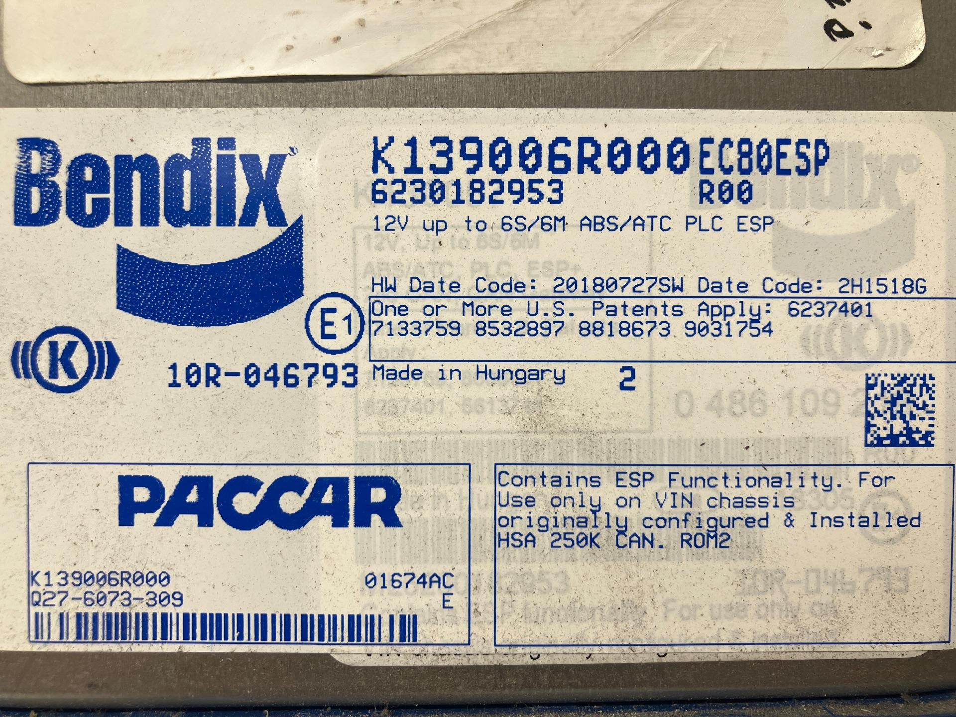K139006R000 | Kenworth T680 Brake Control Module (ABS) for Sale