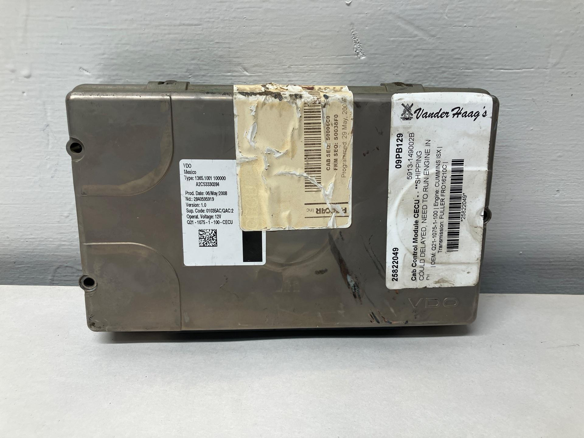 Q21-1075-1-100 | Peterbilt 386 Cab Control Module CECU for Sale